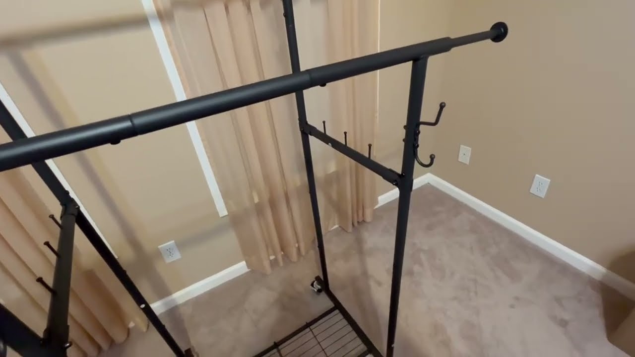 Gewudraw Double Rod Garment Rack, Heavy Duty Clothes Rack Review, Good value, sturdy, and maneuverab