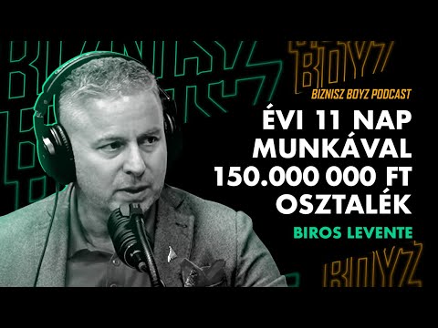 115. Biros Levente: A tulajdonos nélkül is működő cég receptje - Évi 11 nap munkával 150Mft osztalék