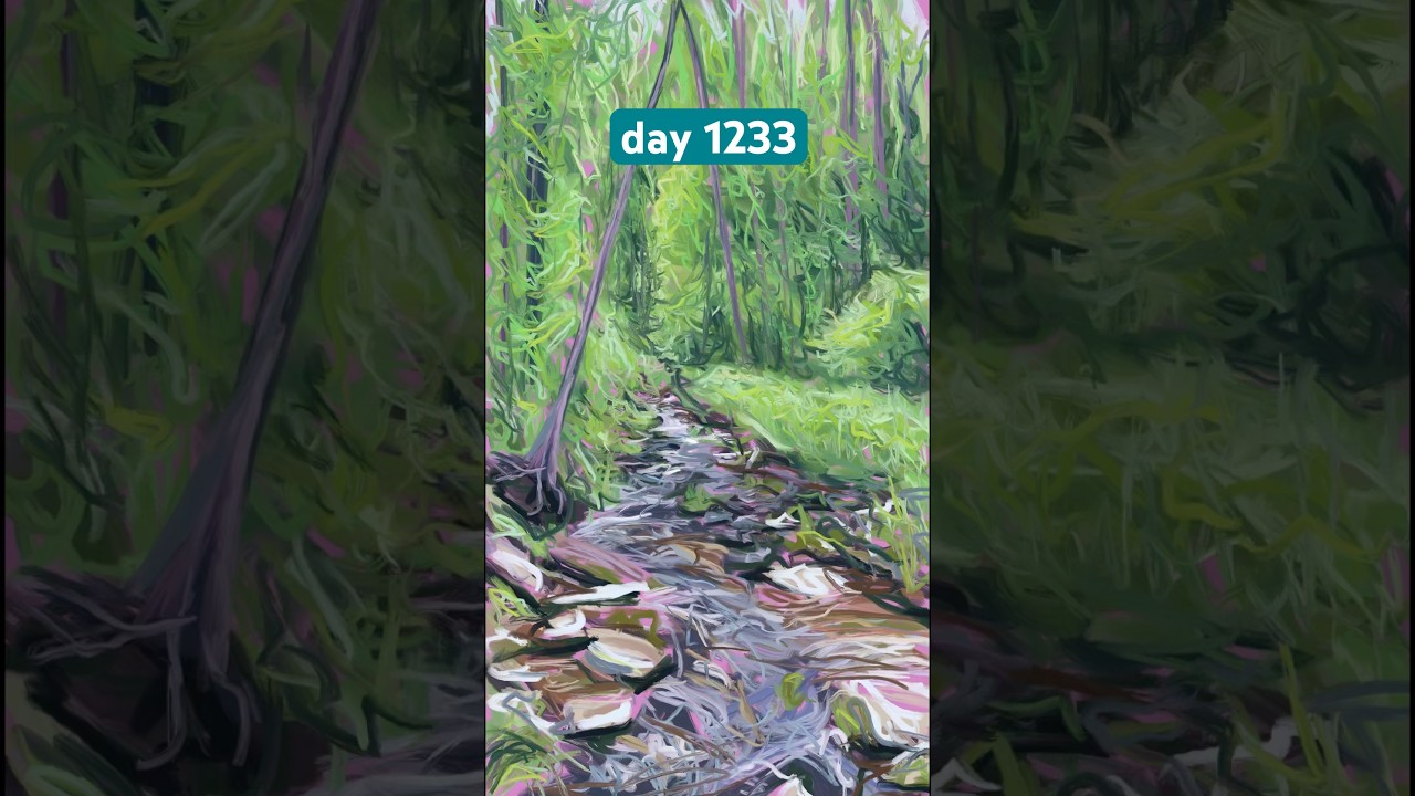 day 1233: CREEK 🥹 #Animation #Daily #artReveal