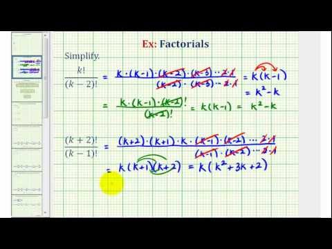 Ex 2: Simplify Expressions with Factorials Containing Variables | Math ...