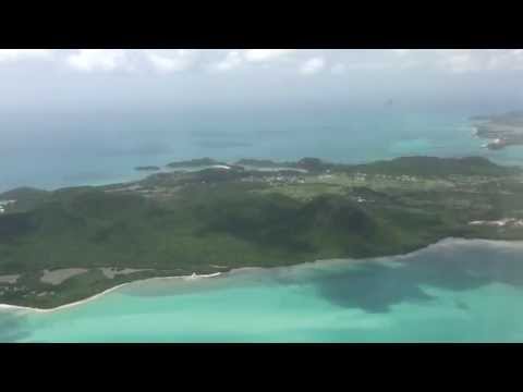 Flight into St Johns Antigua. You can see Sandals Antigua by Lynn at Alpha Travel 919.467.5020