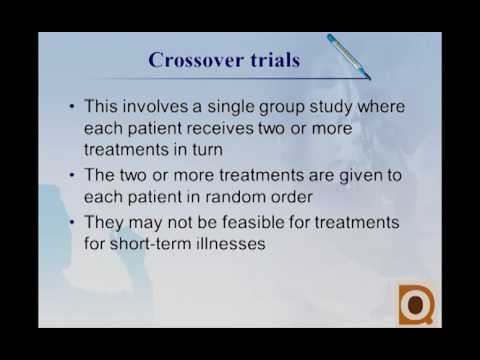 Parallel groups and cross over designs