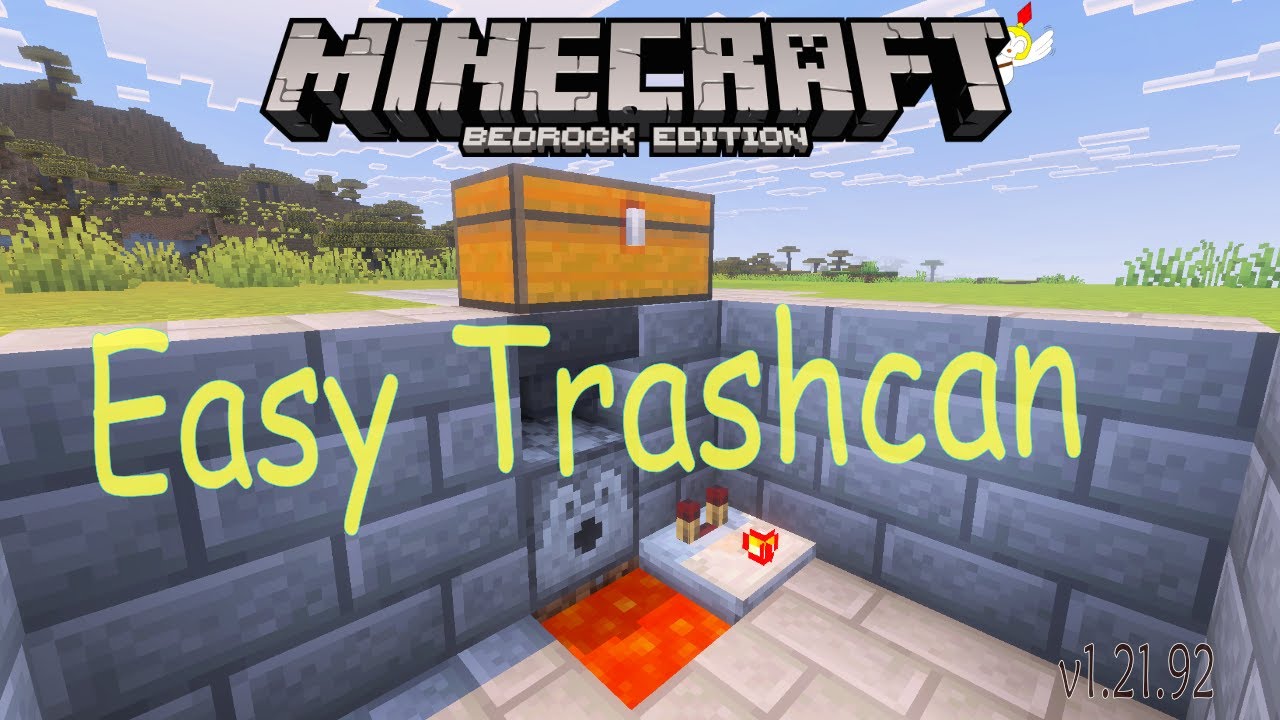 Easy Trashcan Tutorial! Minecraft 2025