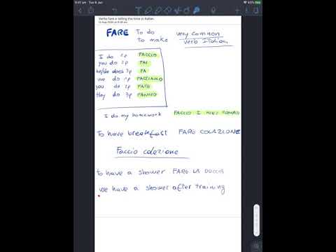The verb FARE in Italian