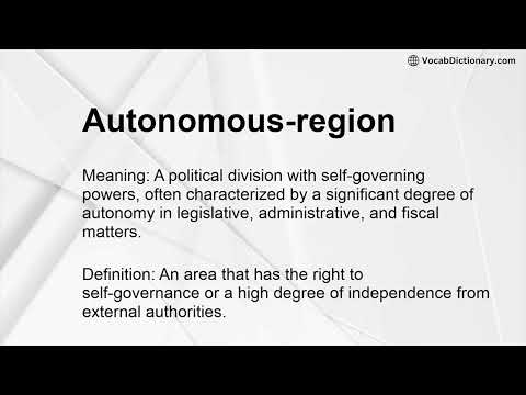Autonomous-region Meaning