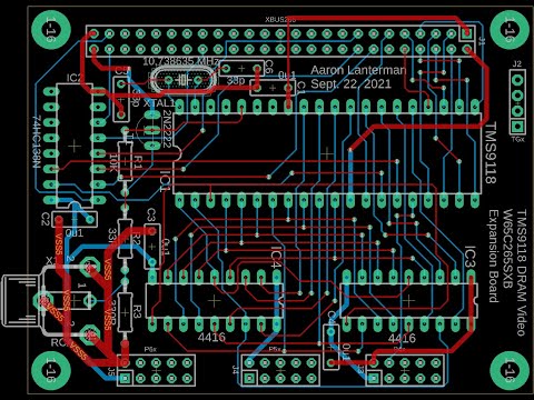 W65C265SXB: TMS9118 Video Chip Interface PCB (like TMS9918) and Creativision Schematic Analysis