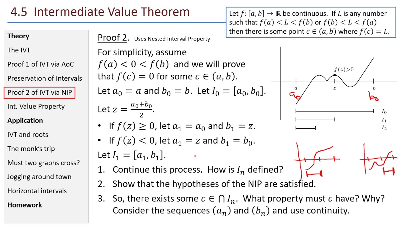 Math 441 - 4.5 Intermediate Value Theorem