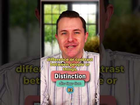 Distinction - Meaning, Pronunciation, Synonyms and an Example Sentence (English Word of the Day)