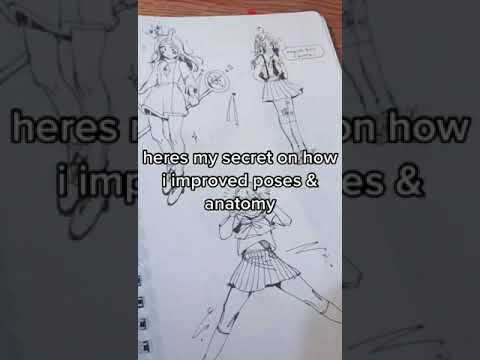 how to improve your drawing anatomy and poses #shorts