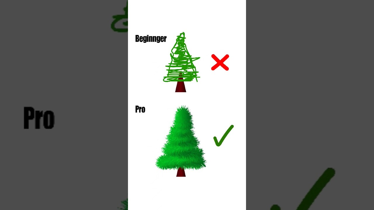 Beginner vs Pro: Realistic Pine Tree Design in Illustrator | Christmas Tree Tutorial