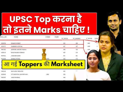UPSC Topper Marksheet 2024 Out | जानिए कितने Marks लाने पर होता है Selection | UPSC Toppers Marks