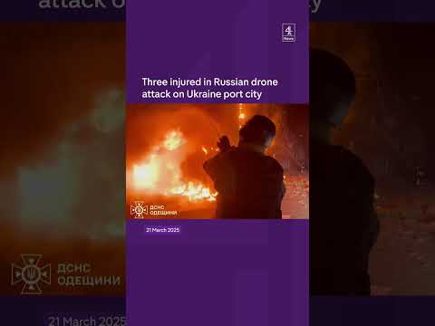 Three injured in Russian drone attack on Ukraine port city