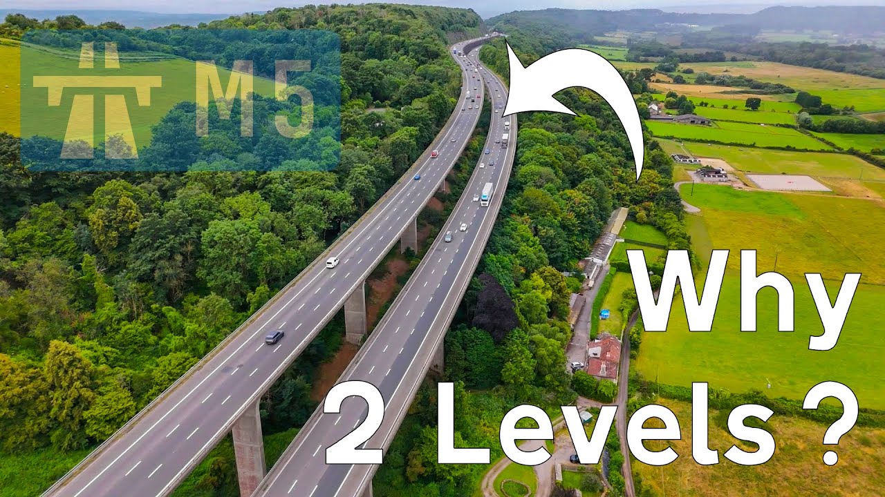 The AMAZING Split-Level Wynhol VIADUCT - M5 motorway - Why Is It On Two Levels?
