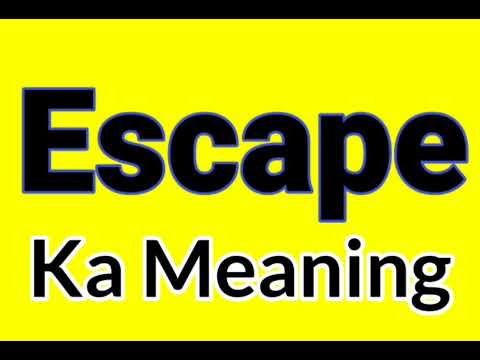 Escape ka meaning kya hai | Escape synonym words in english | Escape ka Synonyms in english