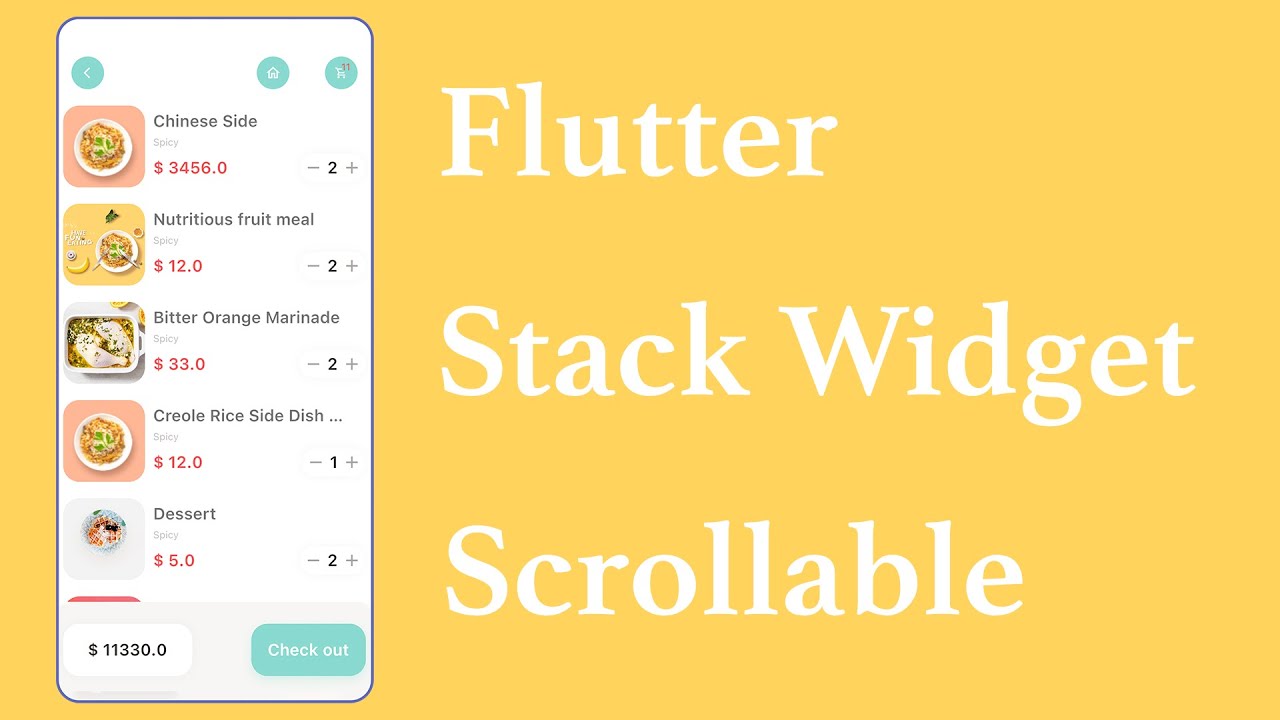 Make Flutter Stack Positioned Scrollable