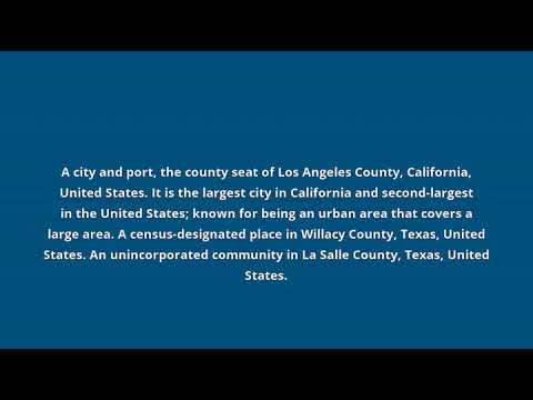 what is the meaning of Los Angeles