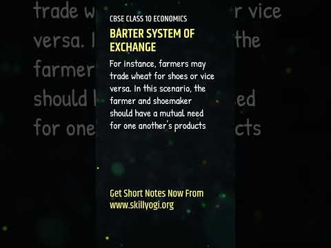 Barter System Of Exchange - Money And Credit - Class 10 Economics