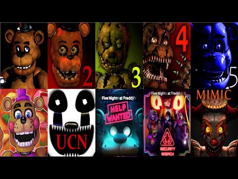 Five Nights at Freddy's Mimic All Jumpscares Simulator FNAF 1 2 3 4, SL, 6, UCN, Mimic *FNAF 2025*