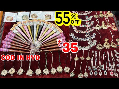 Charminar Ladbazar Flat 50% OFF Bridal Pearls & Nizami Jewellery ₹ 35 Organic Mehendi Bangle Sets