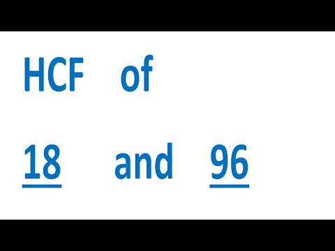 HCF of 18 and 96