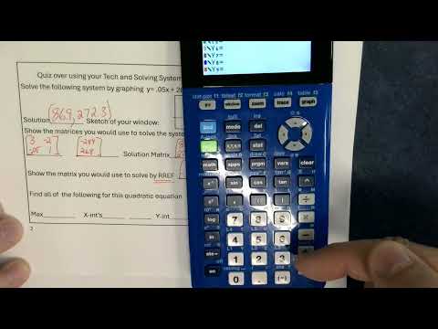 Help with Calc Matrices and 4 critical points of a parabola