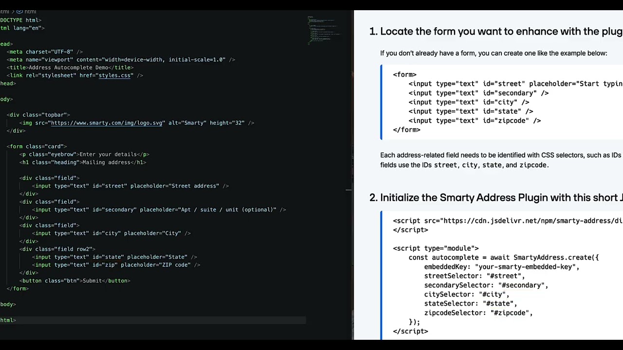 Javascript US Autocomplete Tutorial