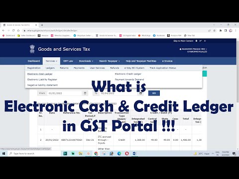 What is Electronic Cash Ledger and Electronic Credit Ledger in GST Portal !!!