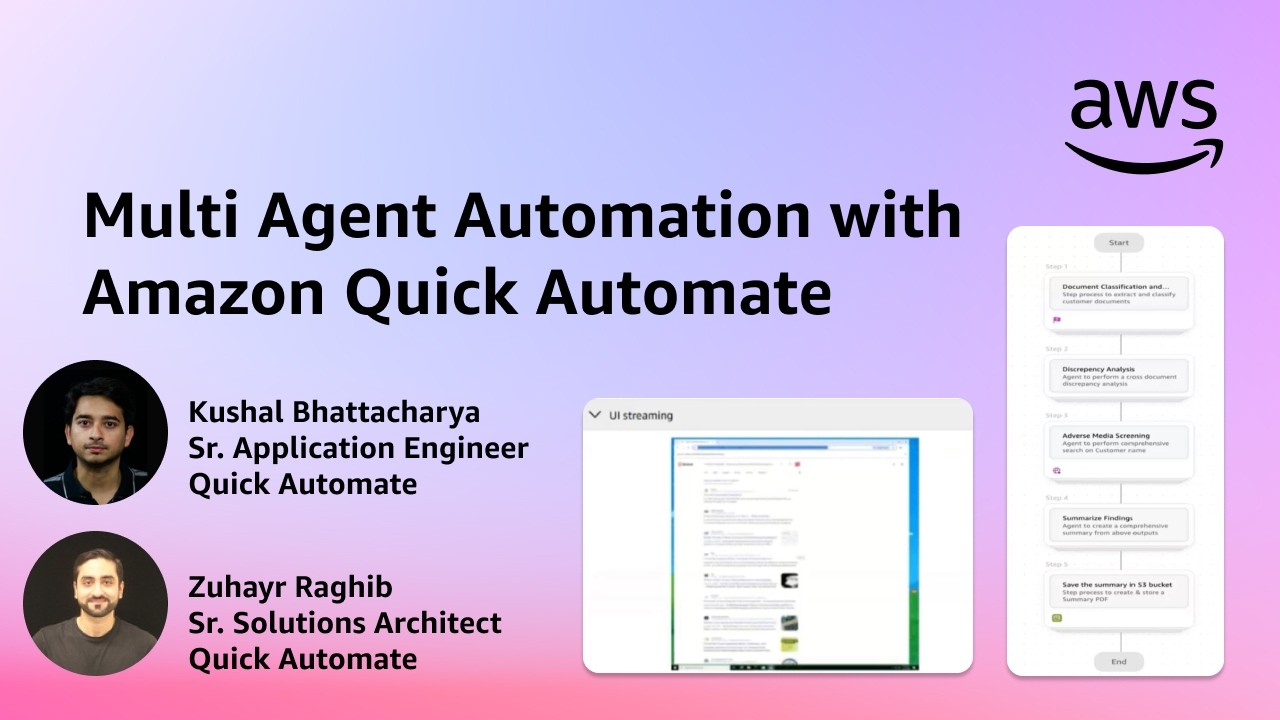 Multi Agent Automation with Amazon Quick Automate