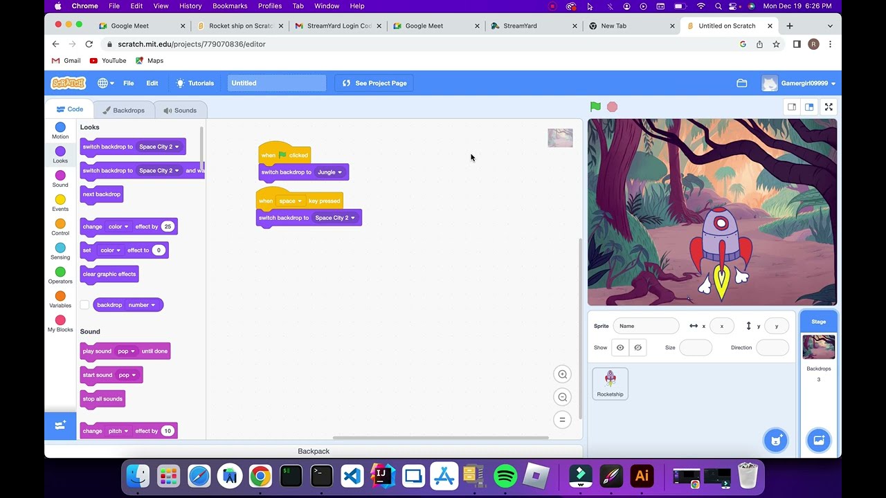 Introduction to basic game development using scratch