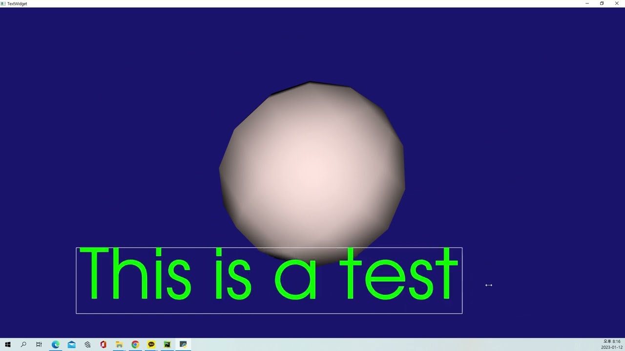 VTK Python Example - TextWidget