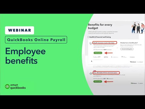 Employee benefits offered through QuickBooks Online Payroll