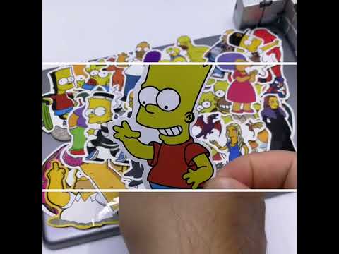 50pcs Simpson Cartoon TV Mixed Creative Stickers for Mobile Phone Laptop Luggage Guitar Case Skatebo