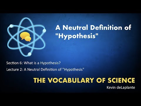 06.02. An Epistemically Neutral Definition of "Hypothesis"