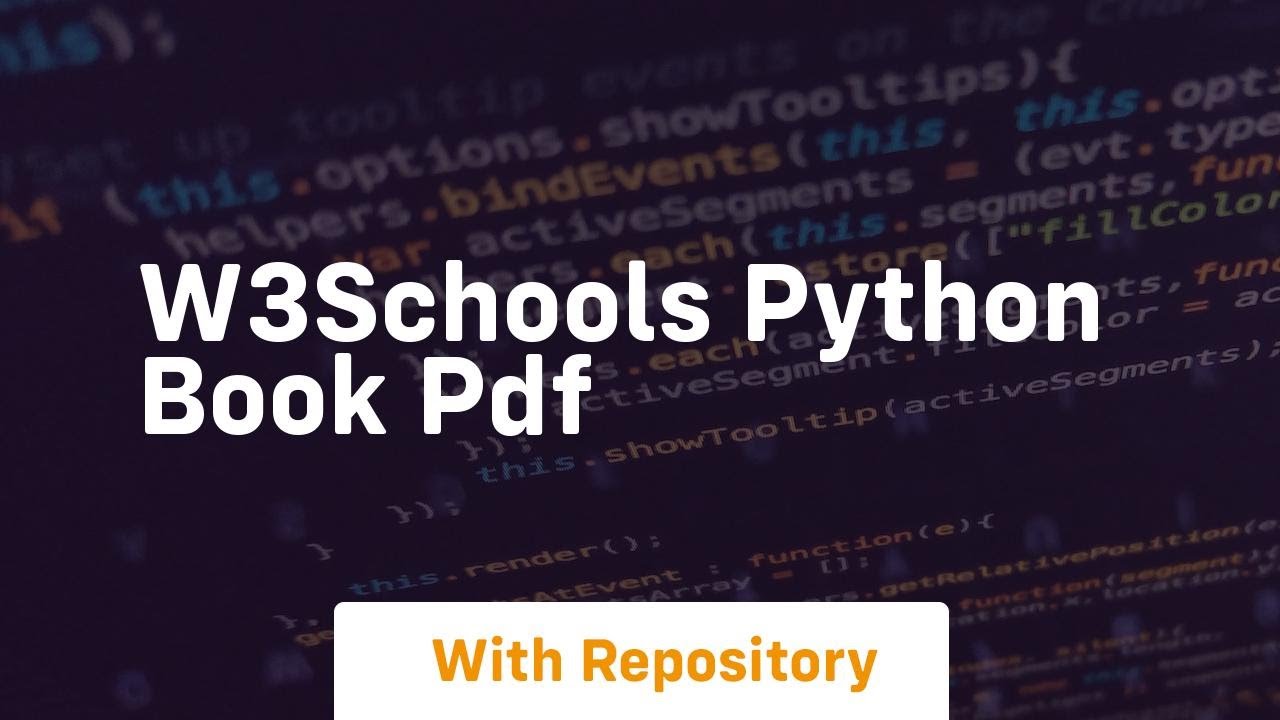 w3schools python book pdf