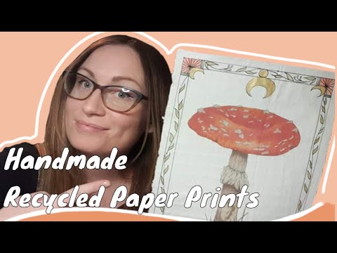 I Tried Printing on Handmade Recycled Paper for ETSY Shop