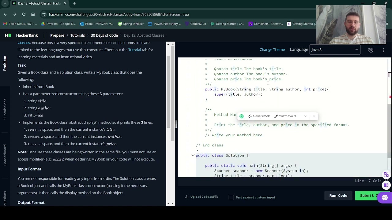 #30 Java HackerRank | Solution Of Abstract Classes Problem