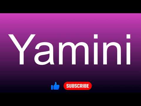 How to correctly pronounce - Yamini