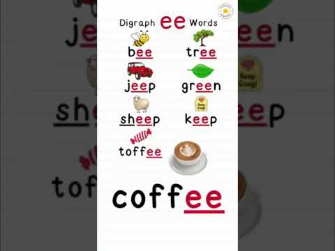 Digraph ee Words Phonics for Kids #shorts
