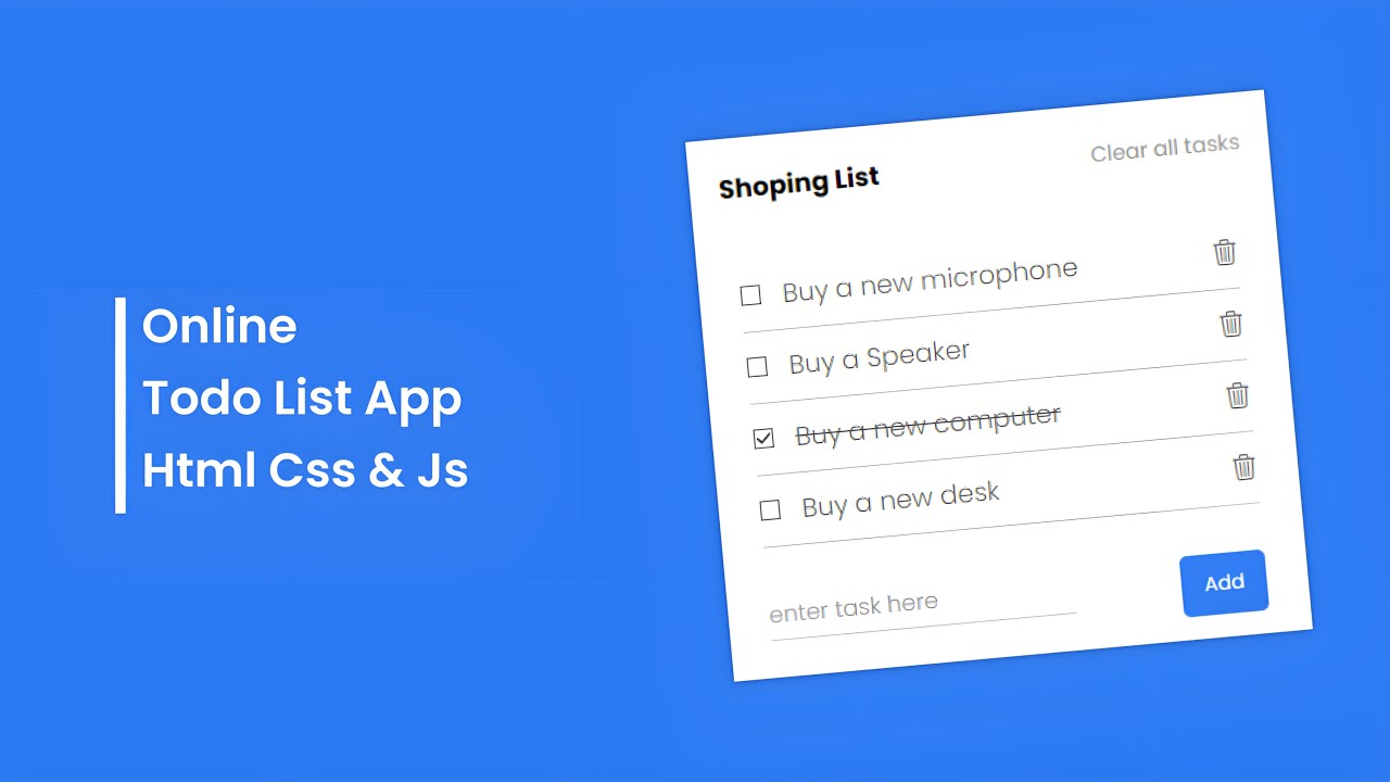 How to Create a To-Do List App with HTML, CSS, and JavaScript