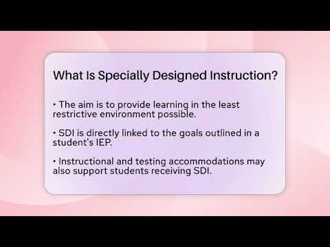 What Is Specially Designed Instruction? - Aspiring Teacher Guide