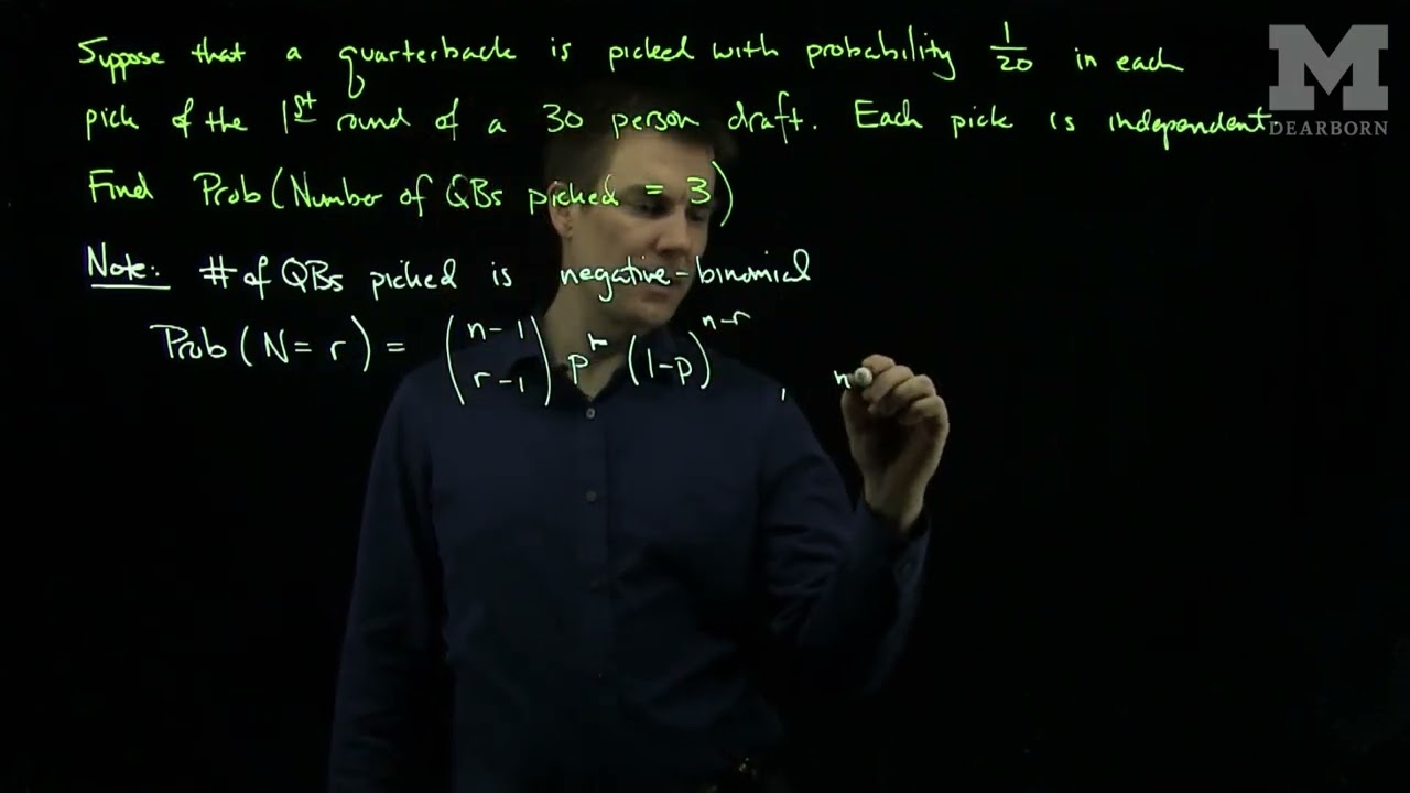 Negative Binomial Random Variables: Example 1