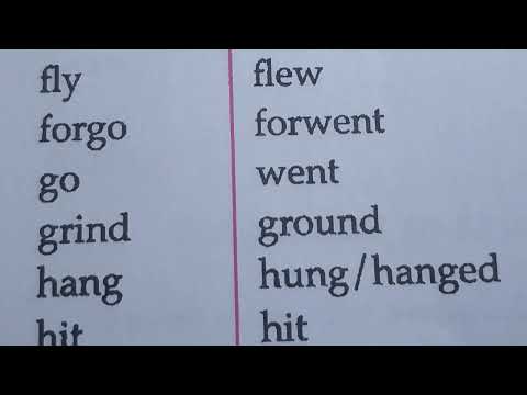 Cont/(Part 9) PRESENT/PAST/PAST PARTICIPLE OF IRREGULAR VERBS IN ENGLISH.