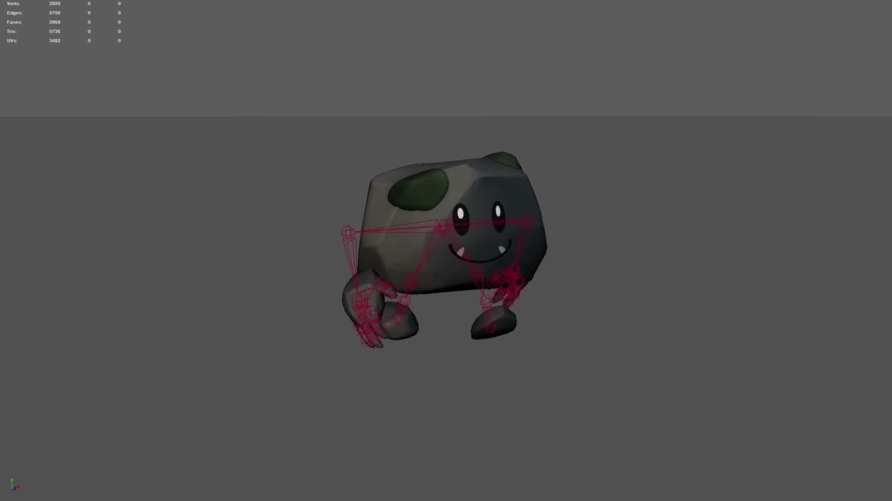 Stone Golem | 3D rig showcase