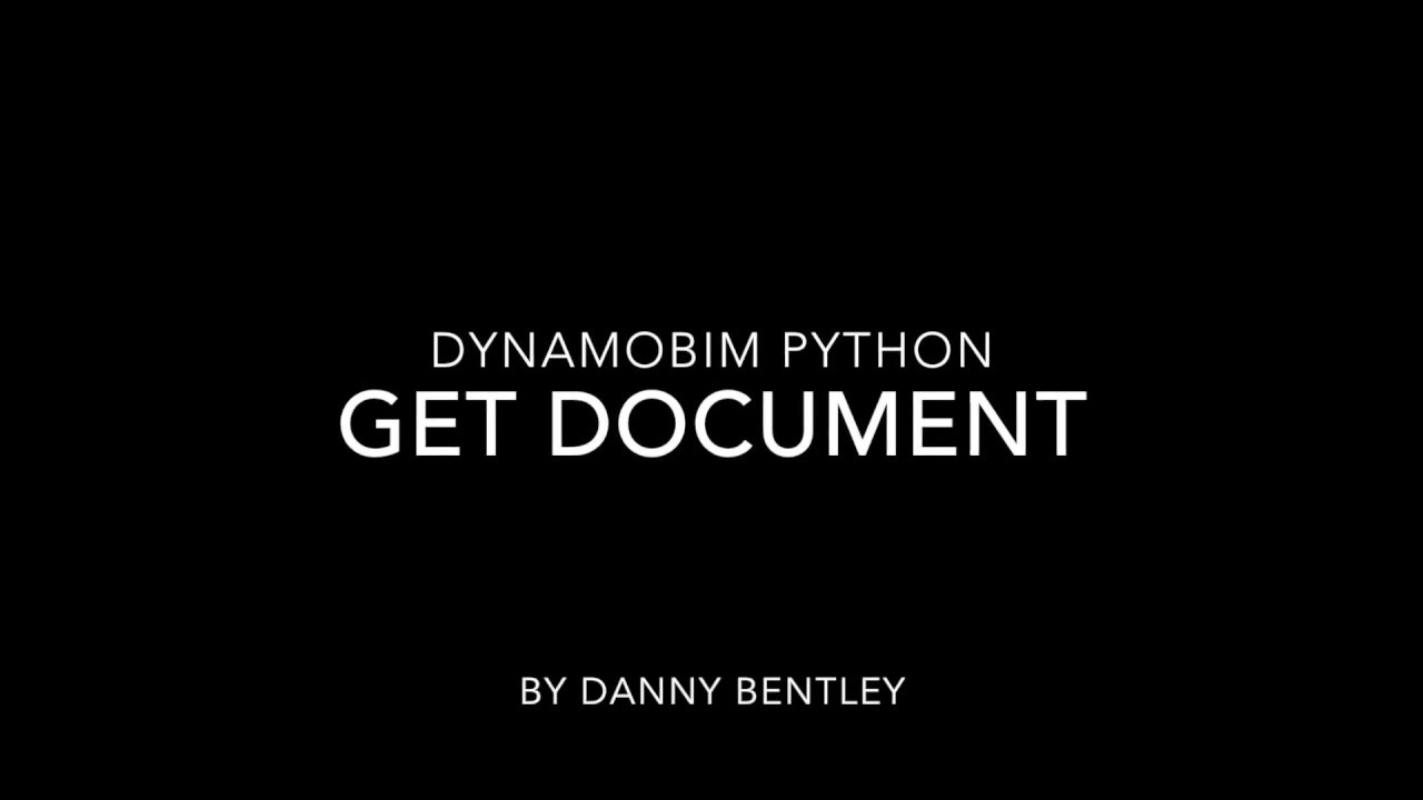 DynamoBIM Python Get Document
