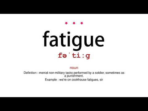 How to pronounce fatigue - Vocab Today