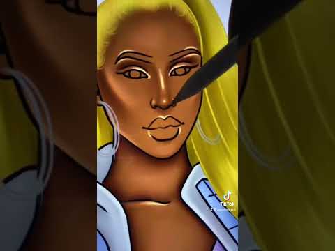 Drawing illustration Dijonay from Disney channel Proud family childhood cartoon early 2000s