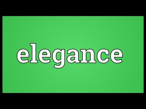 Elegance Meaning