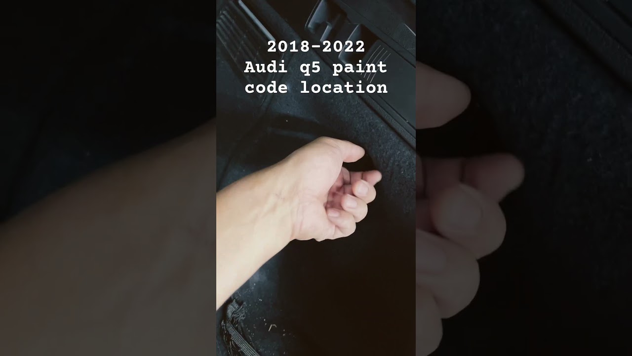 2018-2022 Audi Q5 paint code location