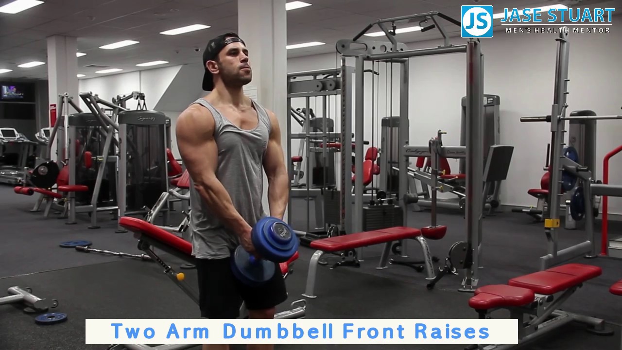 Two Arm Dumbbell Front Raises