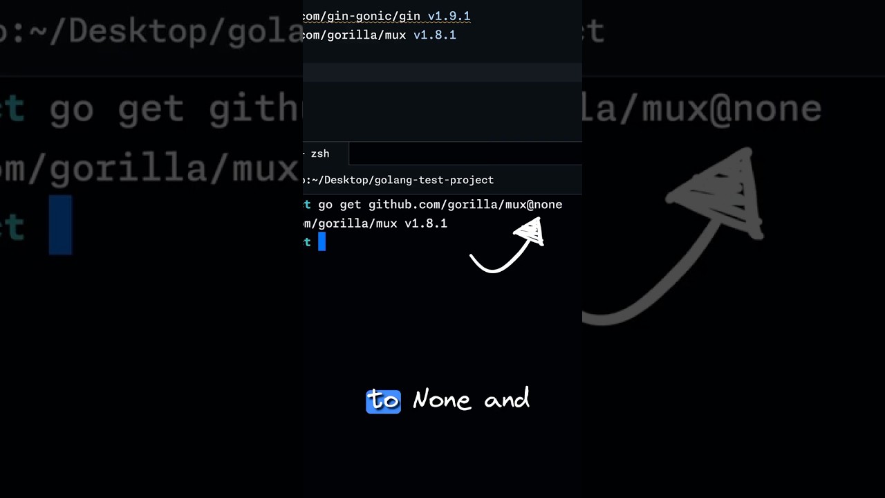 Remove a Go module in 5 seconds #go #programming  #golang #coding